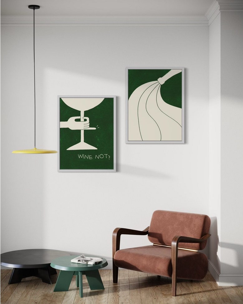 그림·사진 > WINE NOT 숲 그린 와인을 사랑하는 당신을 위한 유쾌한 초대 그림액자 | 오늘의집 쇼핑
